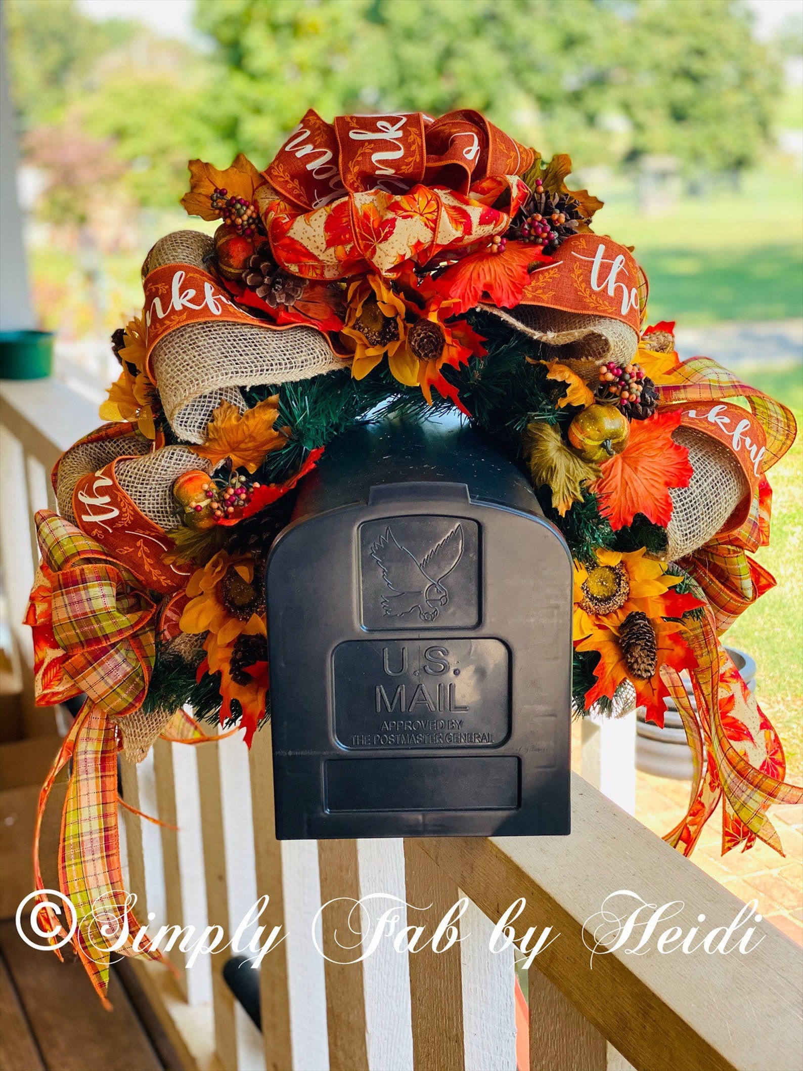 Mailbox Decor Mailbox Swag Fall Mailbox Swag Fall Decor - Etsy