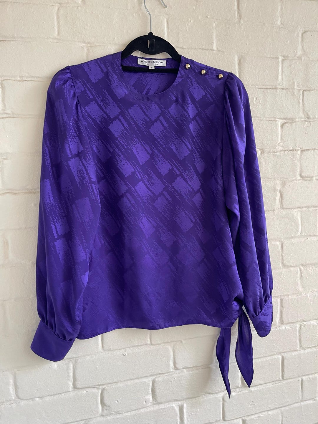 Windsmoor Retro Blouse Vintage 80’s Purple Blouse Elegant Blouse 80’s ...