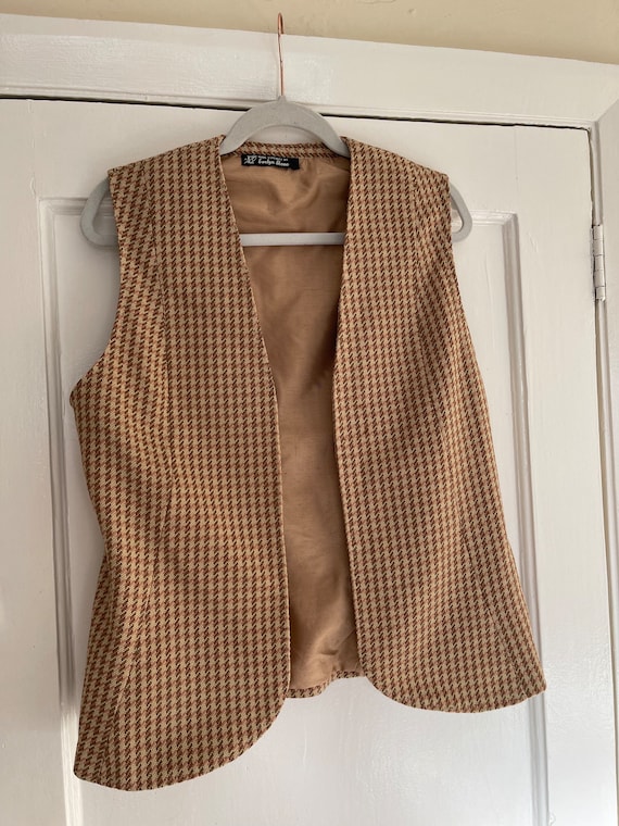 Womens Early 90s Vintage Tweed Vest Womens Tweed W Gem