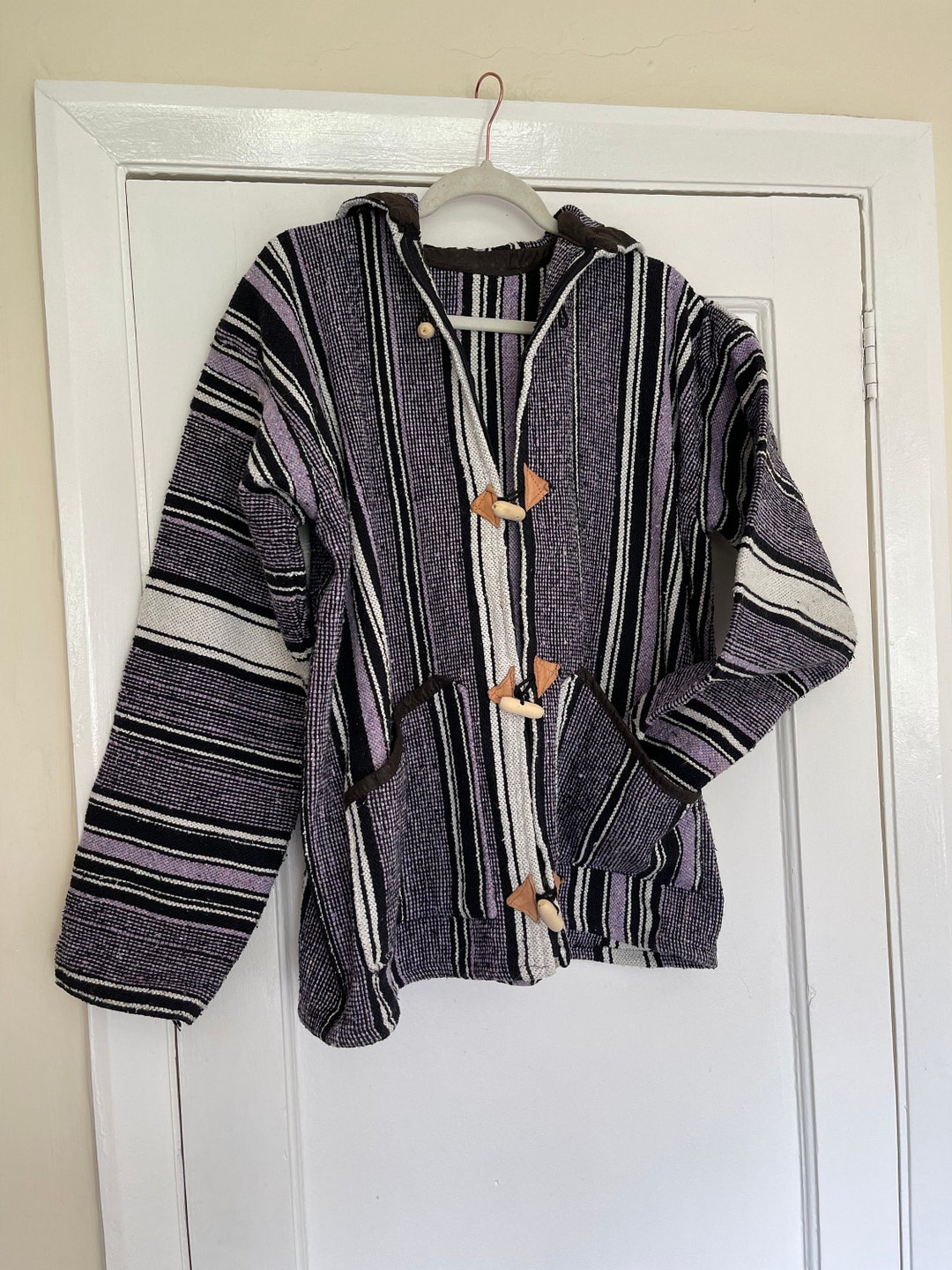 Moroccan Mens womens North African wool woven baja jerga unisex jacket ...