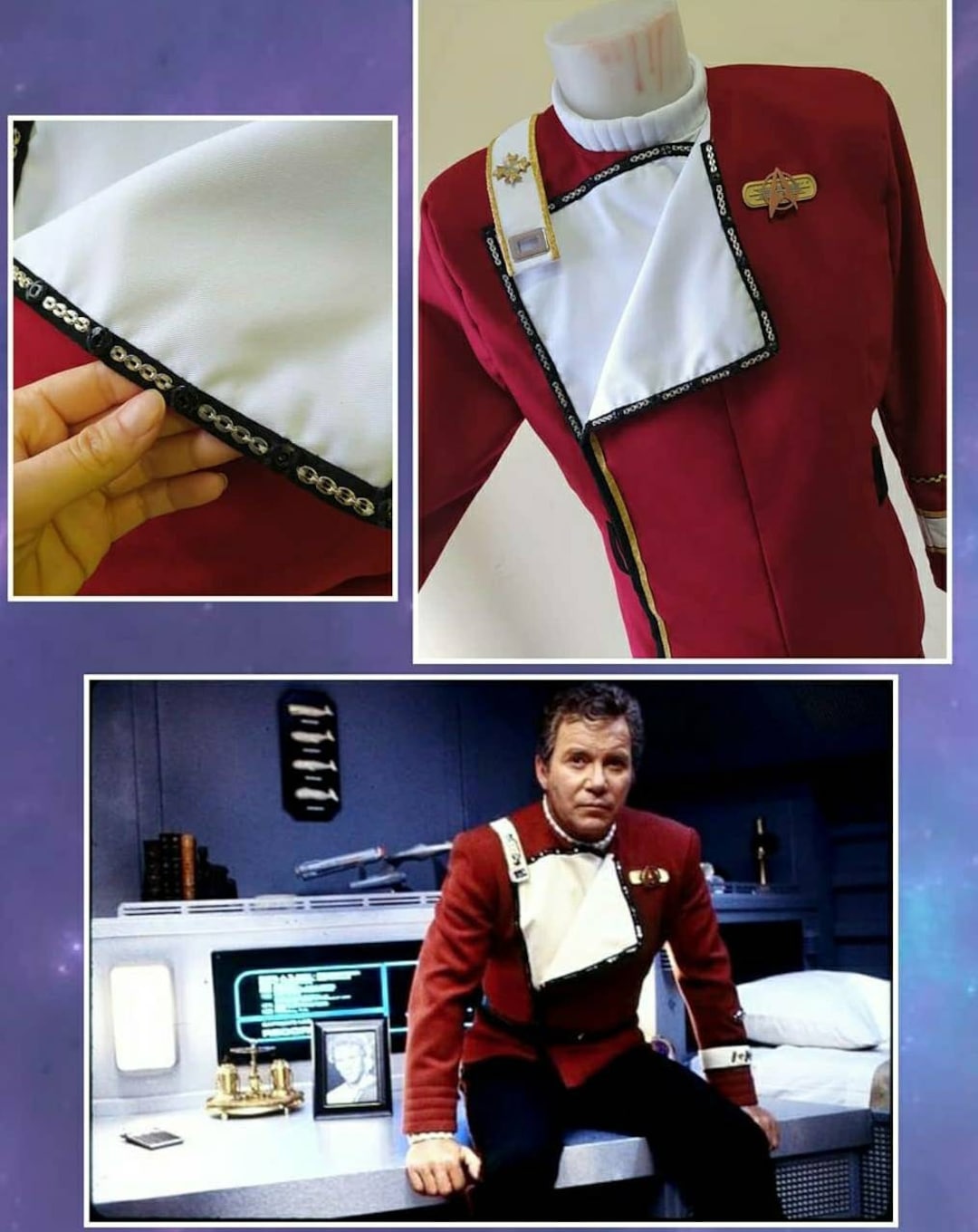 Maroon Uniforms Starfleet Star Trek Uniform - Etsy