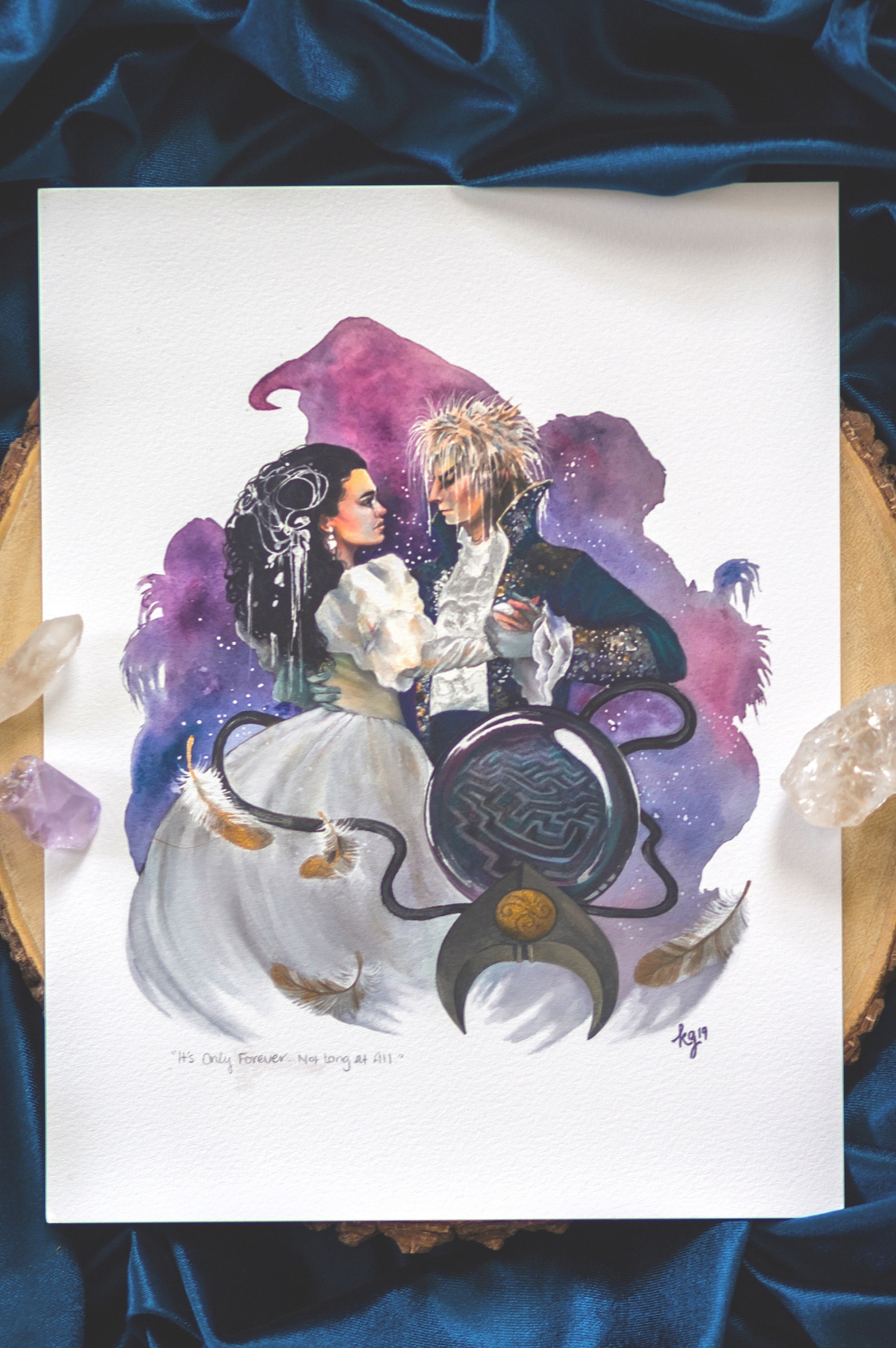 Labyrinth Original Fan Art Print | "it's Only Forever. Not Long at All ...