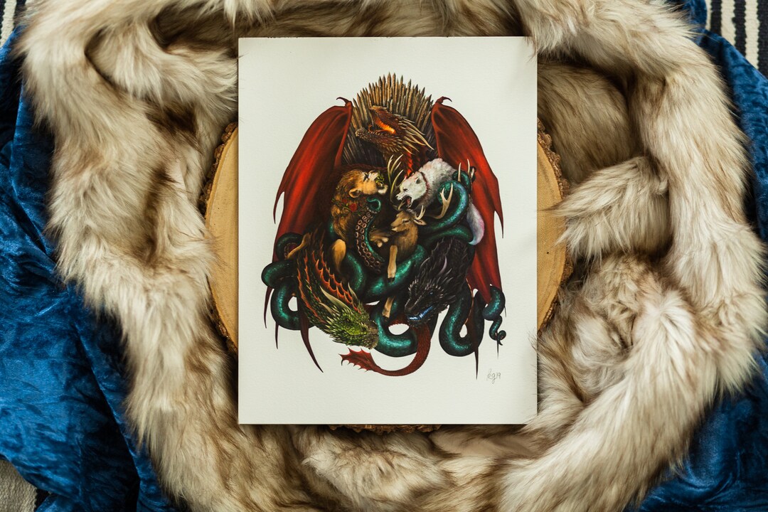 Valar Morghulis GAME of THRONES Fan Art GOT House Sigils Print - Etsy