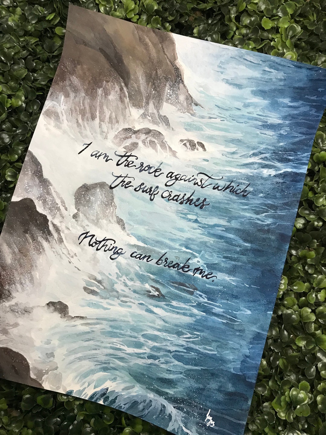 ORIGINAL ACOTAR Valkyrie Watercolor Quote Painting | 9" X 12" Painting ...