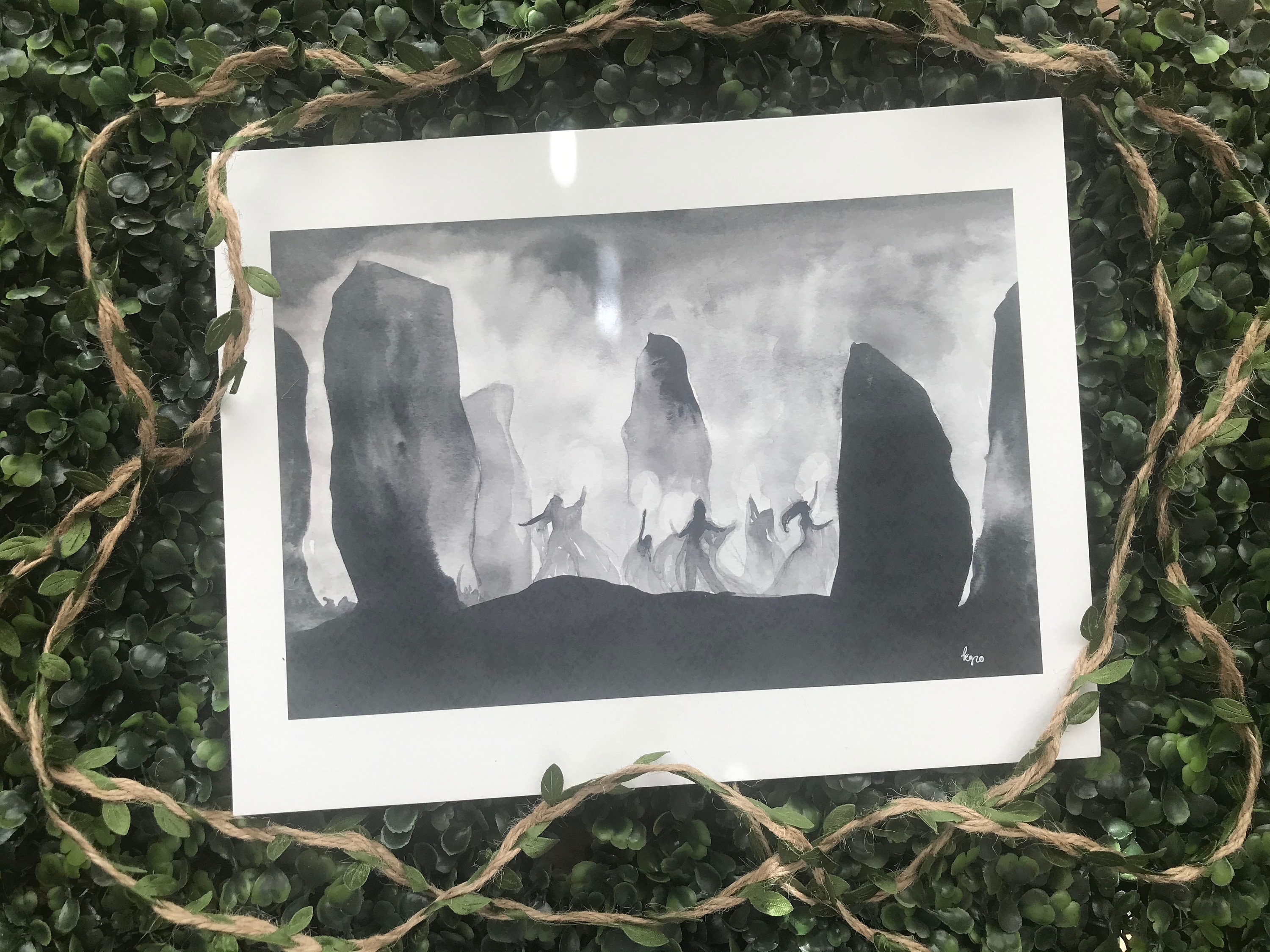 OUTLANDER FAN ART Ink Painting Outlander Dancing Maidens Print - Etsy