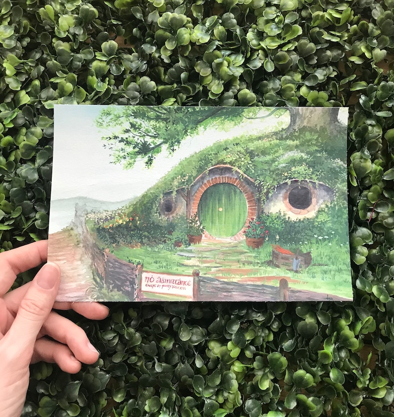 BAG END Print The HOBBIT Bilbo Baggins Hobbit Hole | Etsy