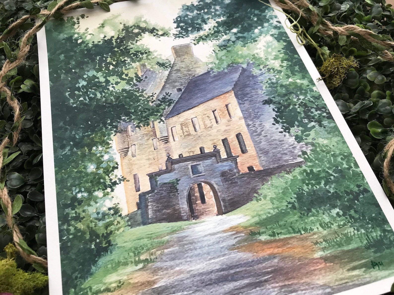 Lallybroch OUTLANDER PAINTING 8.5" X 11" Print Outlander Fan Art Print ...