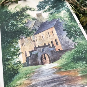 Lallybroch OUTLANDER PAINTING 8.5" X 11" Print Outlander Fan Art Print ...