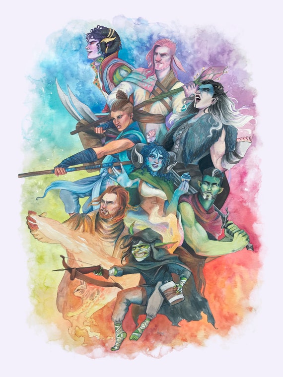 The Mighty Nein CRITICAL ROLE FANART Print 8.5 x | Etsy