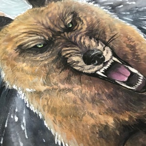 ORIGINAL Tamlin in His Beast Form Painting | 7" X 10" Painting | ACOTAR ...