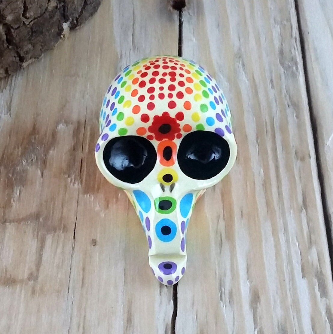 Rainbow Skull Chakra Skull Colorful Polymer Clay Skull - Etsy