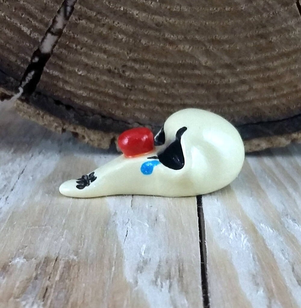 Crying Clown Skull , Mini Skull , Miniature Skull Decoration ...