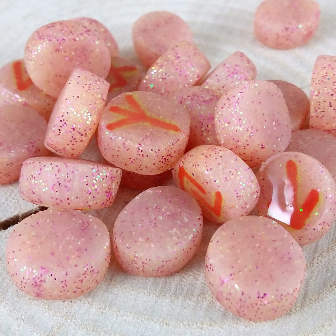 Glittery Viking Runes , Tiny Travel Runes , Miniature Runes , Sparkly ...
