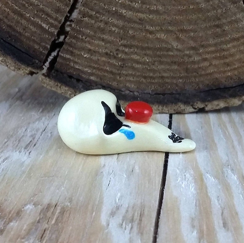 Crying Clown Skull , Mini Skull , Miniature Skull Decoration ...