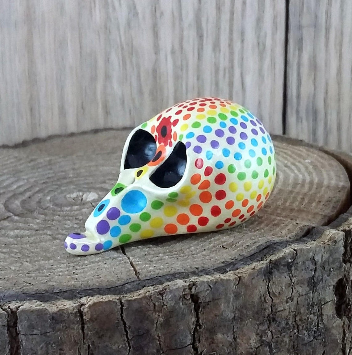 Rainbow Skull Chakra Skull Colorful Polymer Clay Skull - Etsy