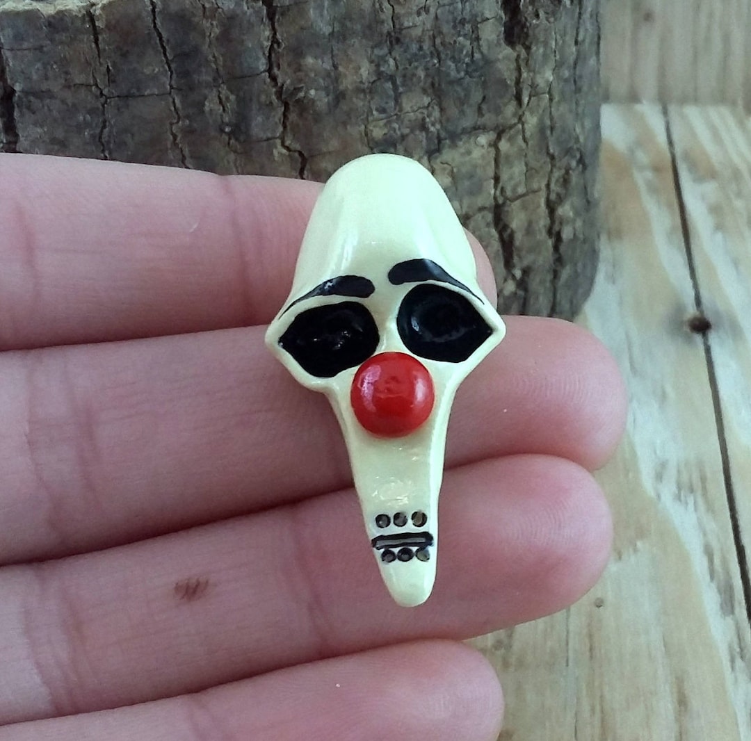 Clown Skull , Clay Clown Skull , Polymer Clay Skull , Clay Skull , Hand ...