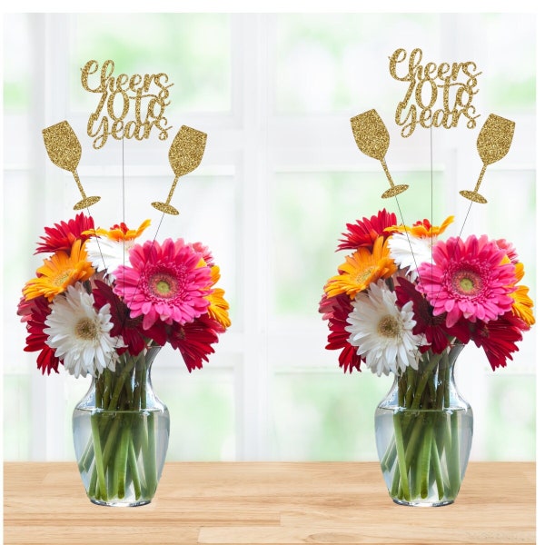 70th Birthday Centerpiece - Etsy