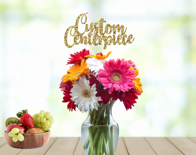 Personalized Floral Picks, Centerpiece Decor for Flower Arrangements ...