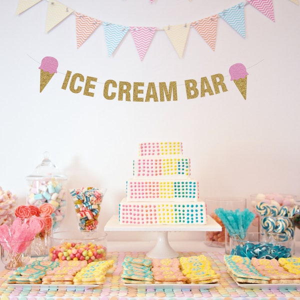 Ice Cream Party Banner - Etsy
