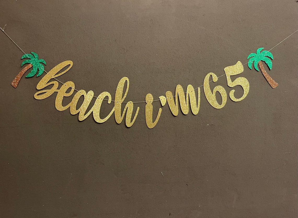 65th Birthday Banner 65th Birthday Decorations Glitter - Etsy