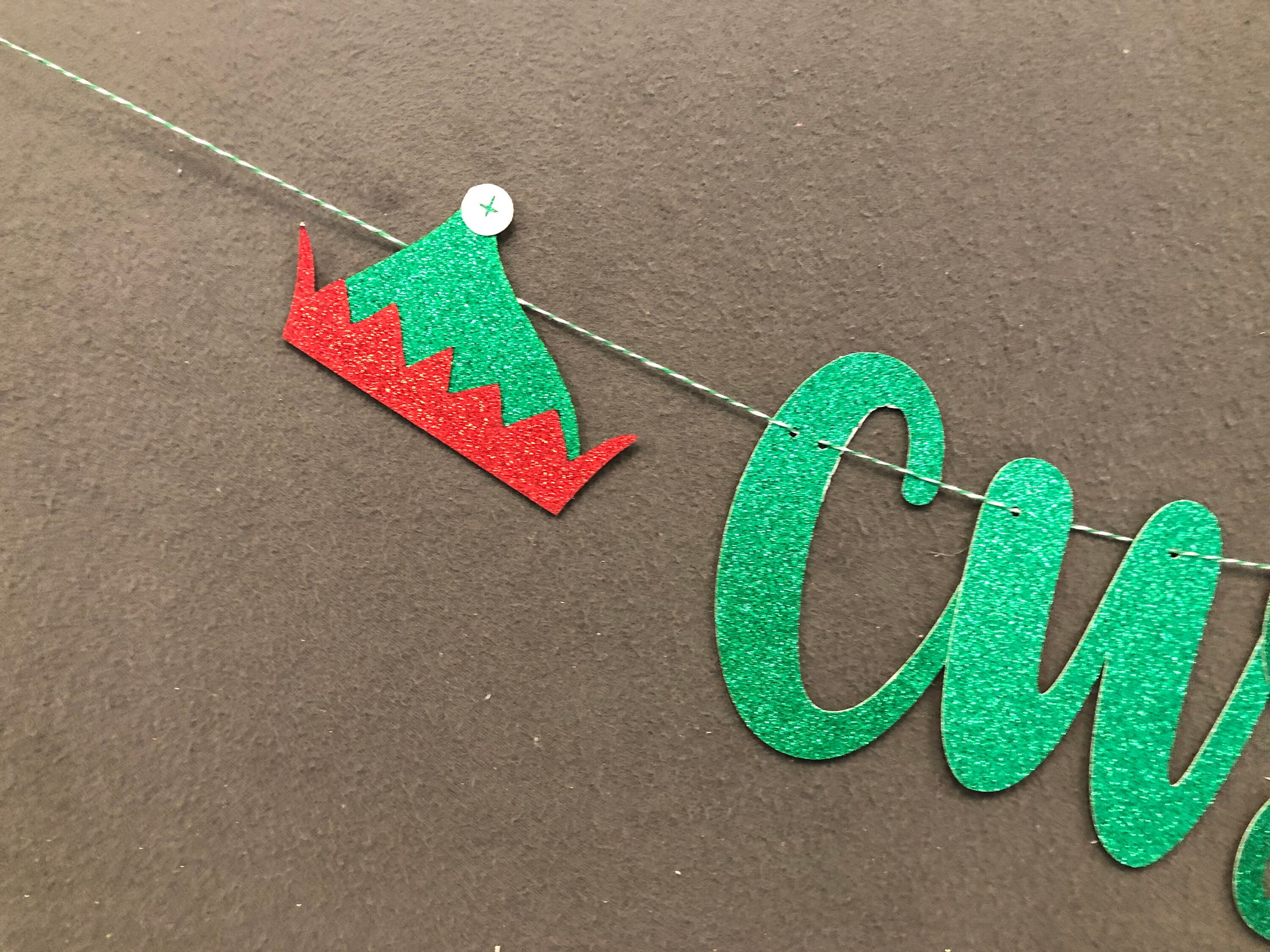 Custom Christmas Banner Elf Banner Elf Decorations - Etsy
