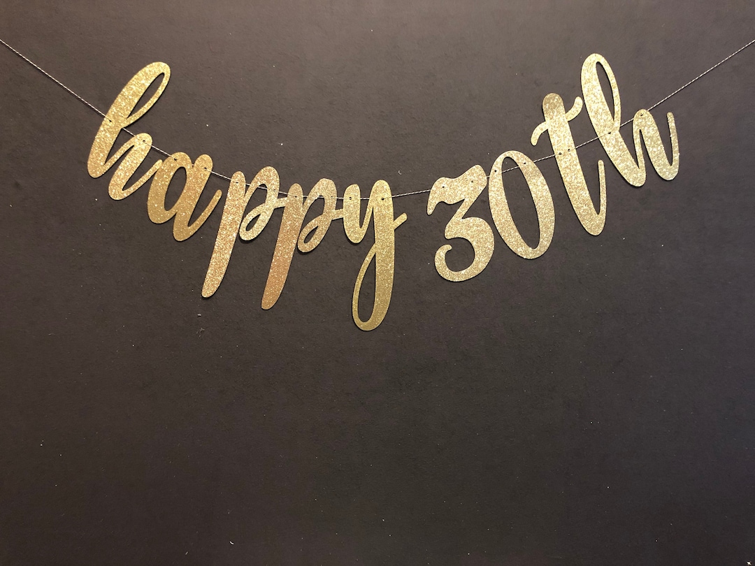 Happy 30th Birthday Banner, Party Sign - Etsy