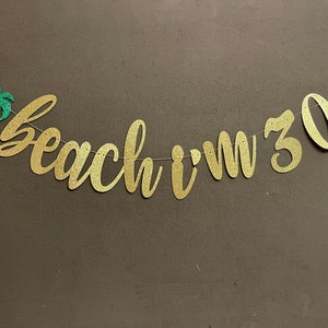 30th Birthday Banner, 30th Birthday Decorations, Glitter Banners, Beach ...