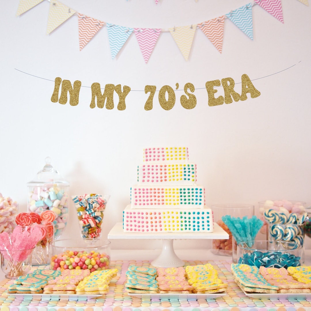 70th Birthday Banner, 70th Birthday Decorations, in My 70's Era Banner ...