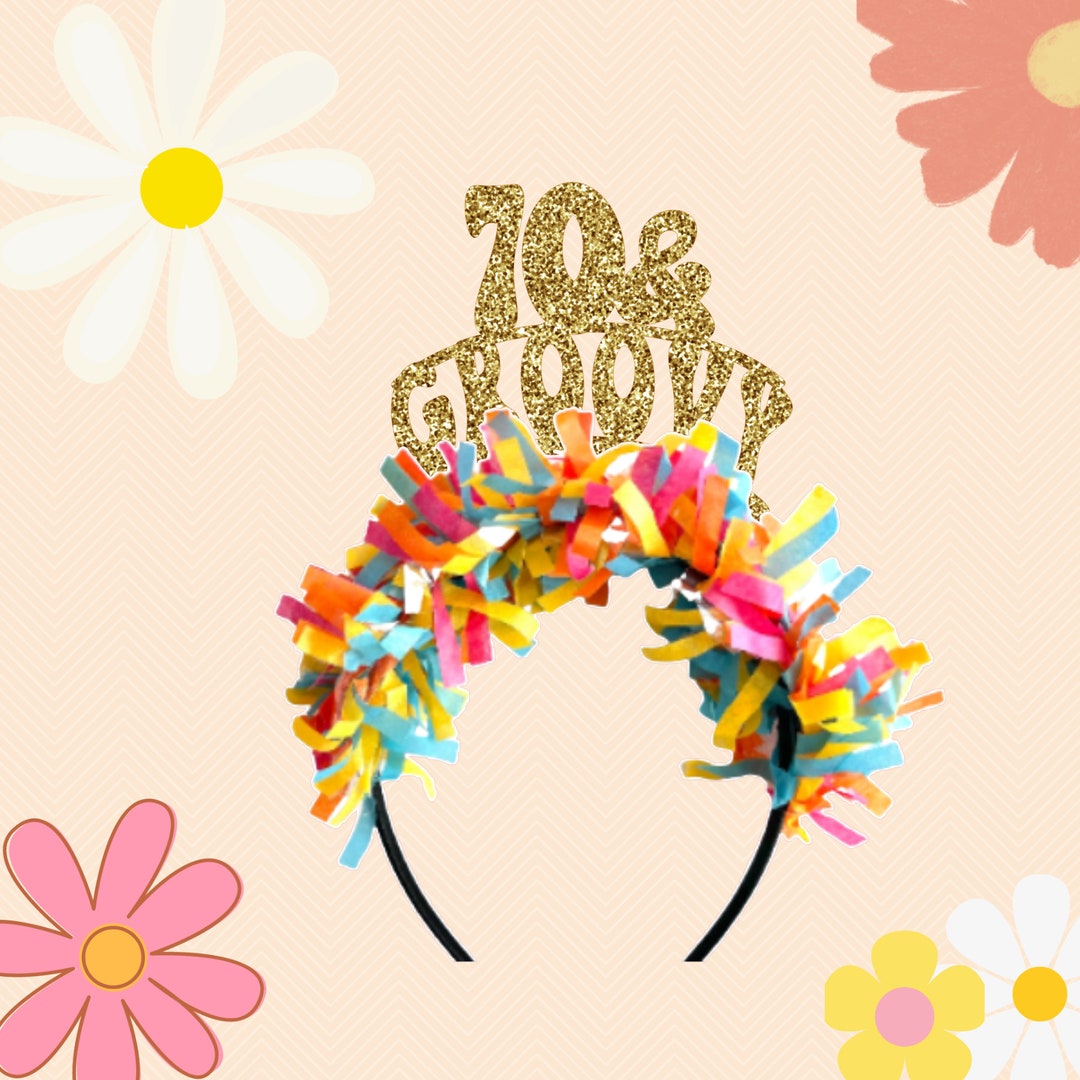 70 and Groovy Headband, 70th Birthday Decorations, 70th Groovy Birthday ...