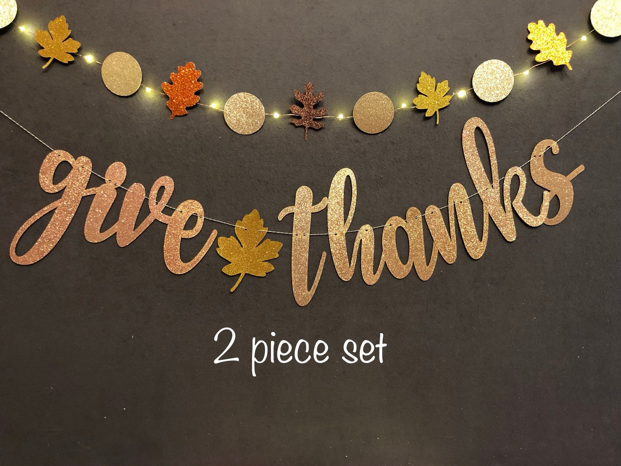 Give Thanks Banner/ Thanksgiving decorations/Fall | Etsy