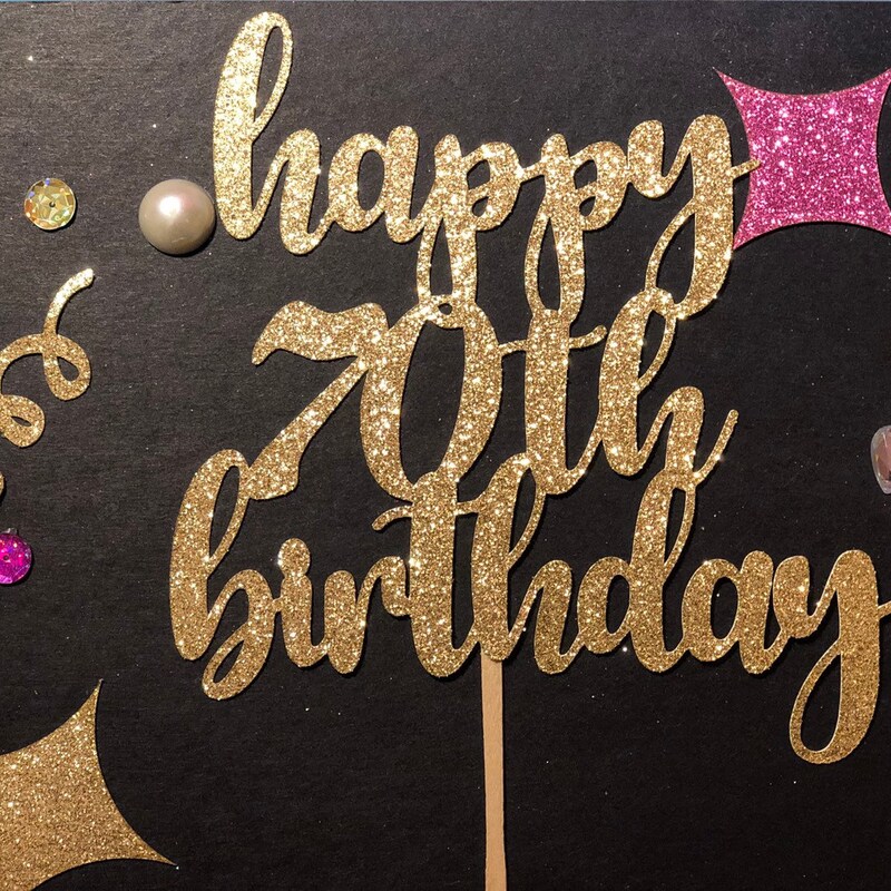 70th Birthday Cake Topper - Etsy