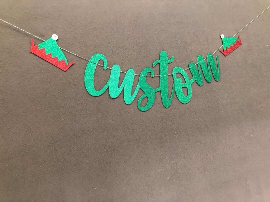 Custom Christmas Banner, Elf Banner, Elf Decorations, Christmas Party ...