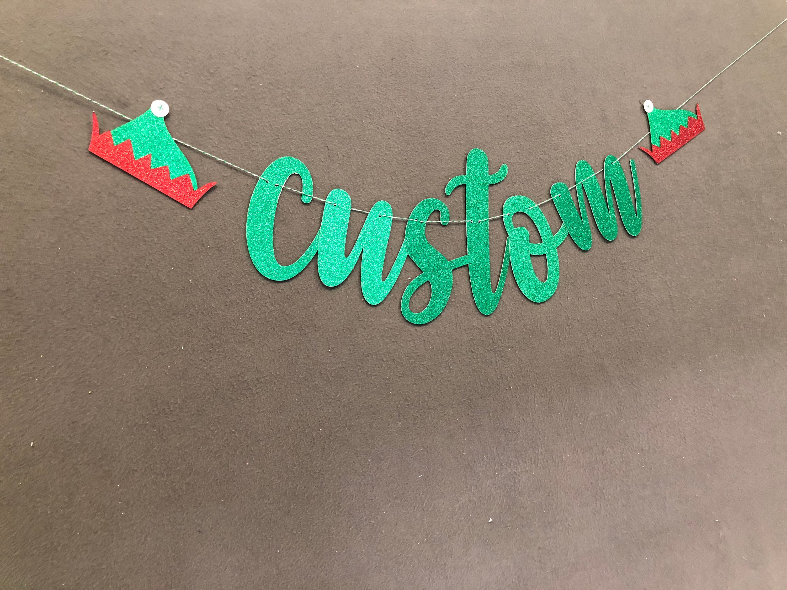 Custom Christmas Banner Elf Banner Elf Decorations - Etsy
