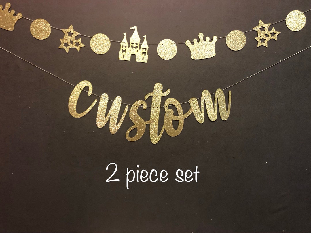Princess Banner, Custom Banner, Birthday Party Banners, Princess Baby ...