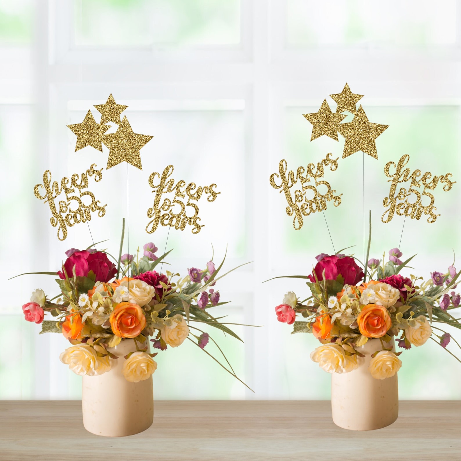 55th Birthday Decorations 55th Birthday Centerpieces 55th - Etsy