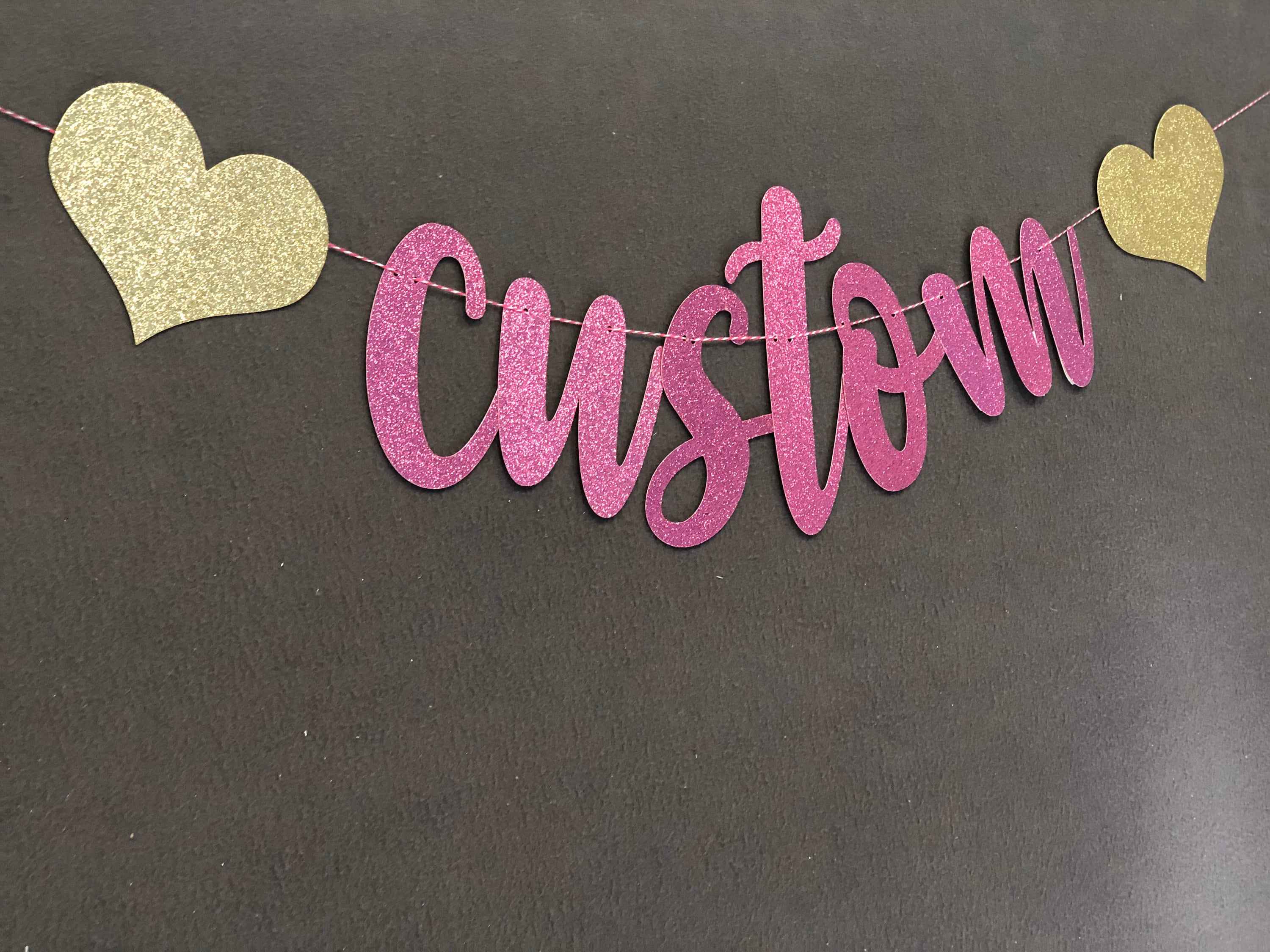Custom Banner Custom Sign Party Decorations Glitter - Etsy