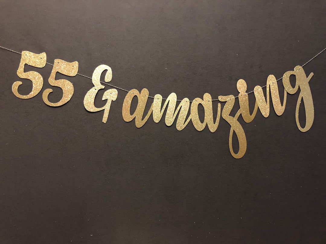 55 & Amazing Banner, 55th Birthday, Happy 55th Birthday, 55th Birthday ...