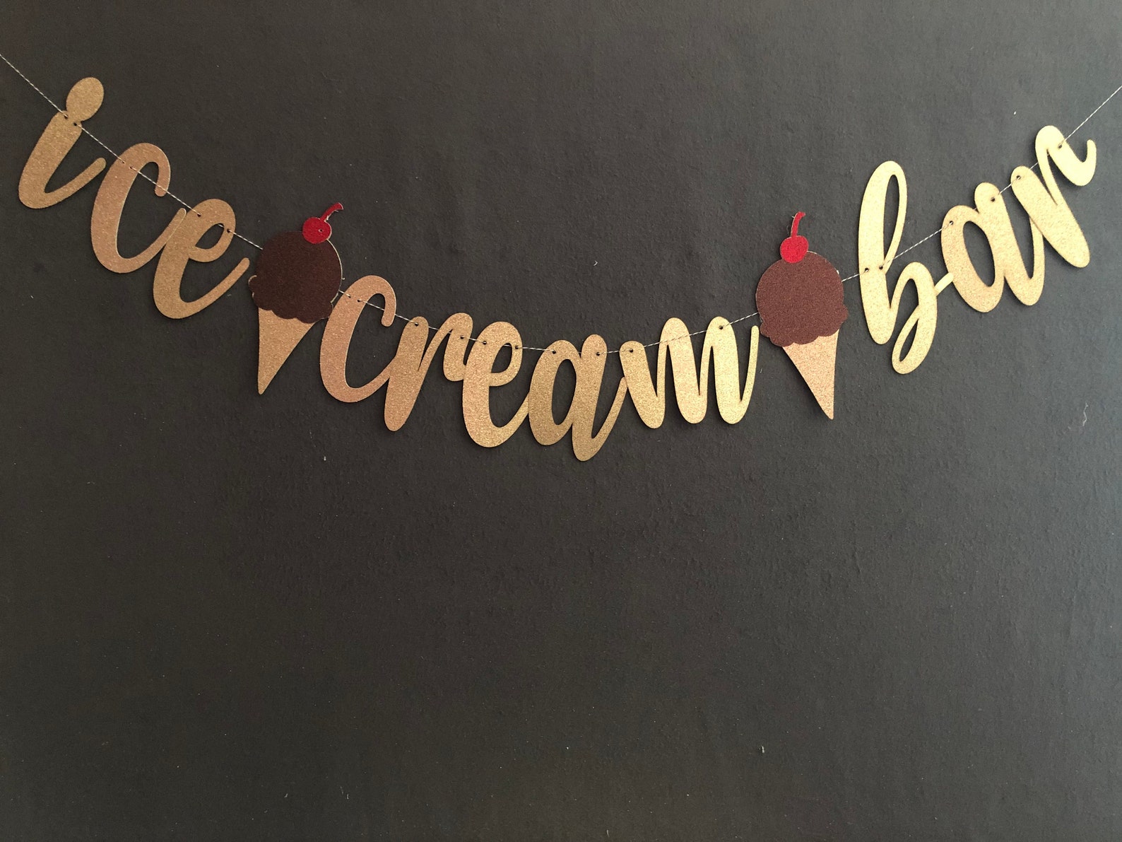 Ice Cream Banner Ice Cream Bar Sign Ice Cream Party Ice - Etsy