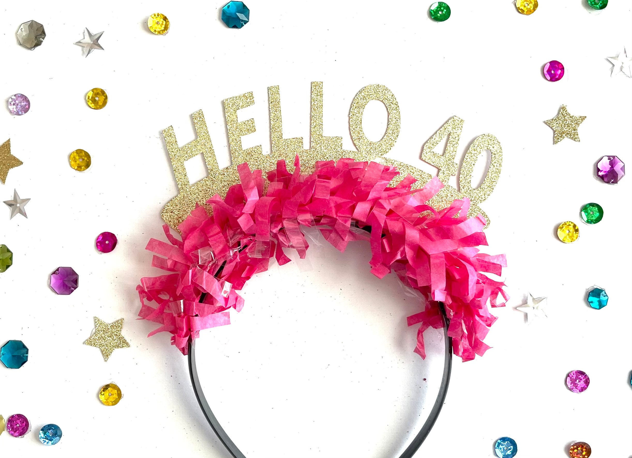 Hello 40 Birthday Headband 40 Looks Good Headband 40th | Etsy