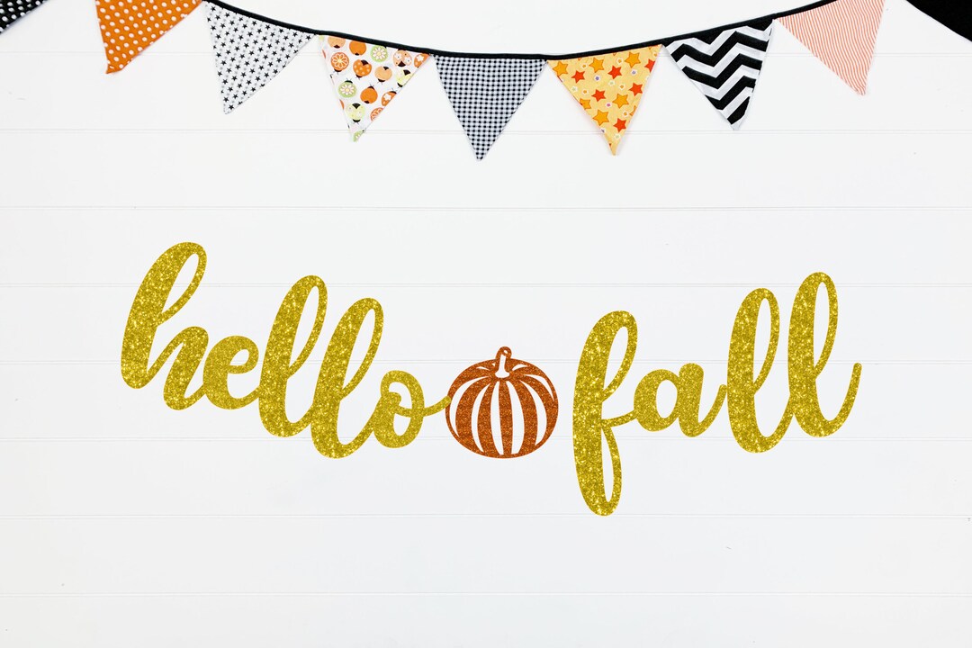 Hello Fall Banner/ Thanksgiving Decorations/fall Decorations ...