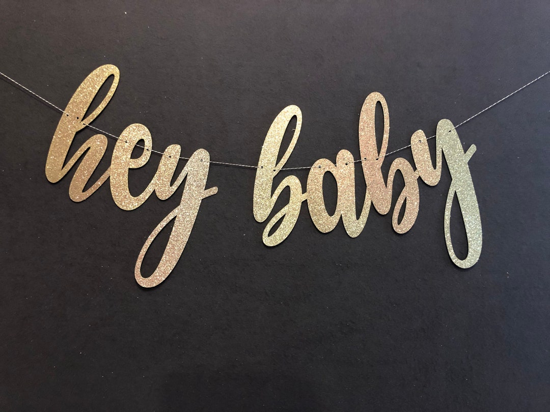 Hey Baby Banner, Baby Shower Banner, Baby Shower Decorations, Baby ...