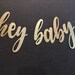 Hey Baby Banner, Gold Glitter Baby Shower Decoration - Etsy