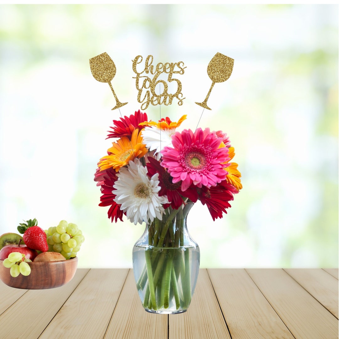 65th Birthday Table Decorations, 65th Birthday Decorations, Happy 65th ...