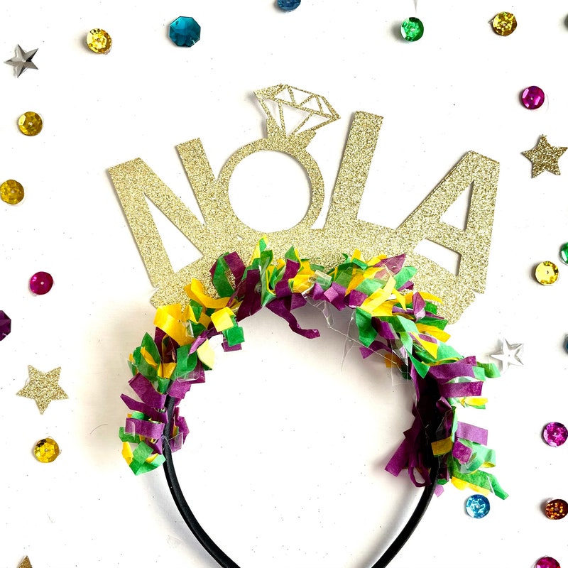 Mardi Gras Headband - Etsy