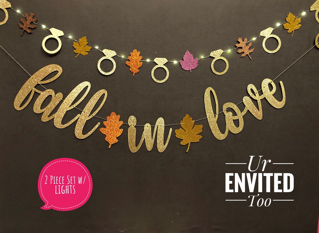 Fall in Love Banner, Fall Wedding Banners , Thanksgiving Decorations ...