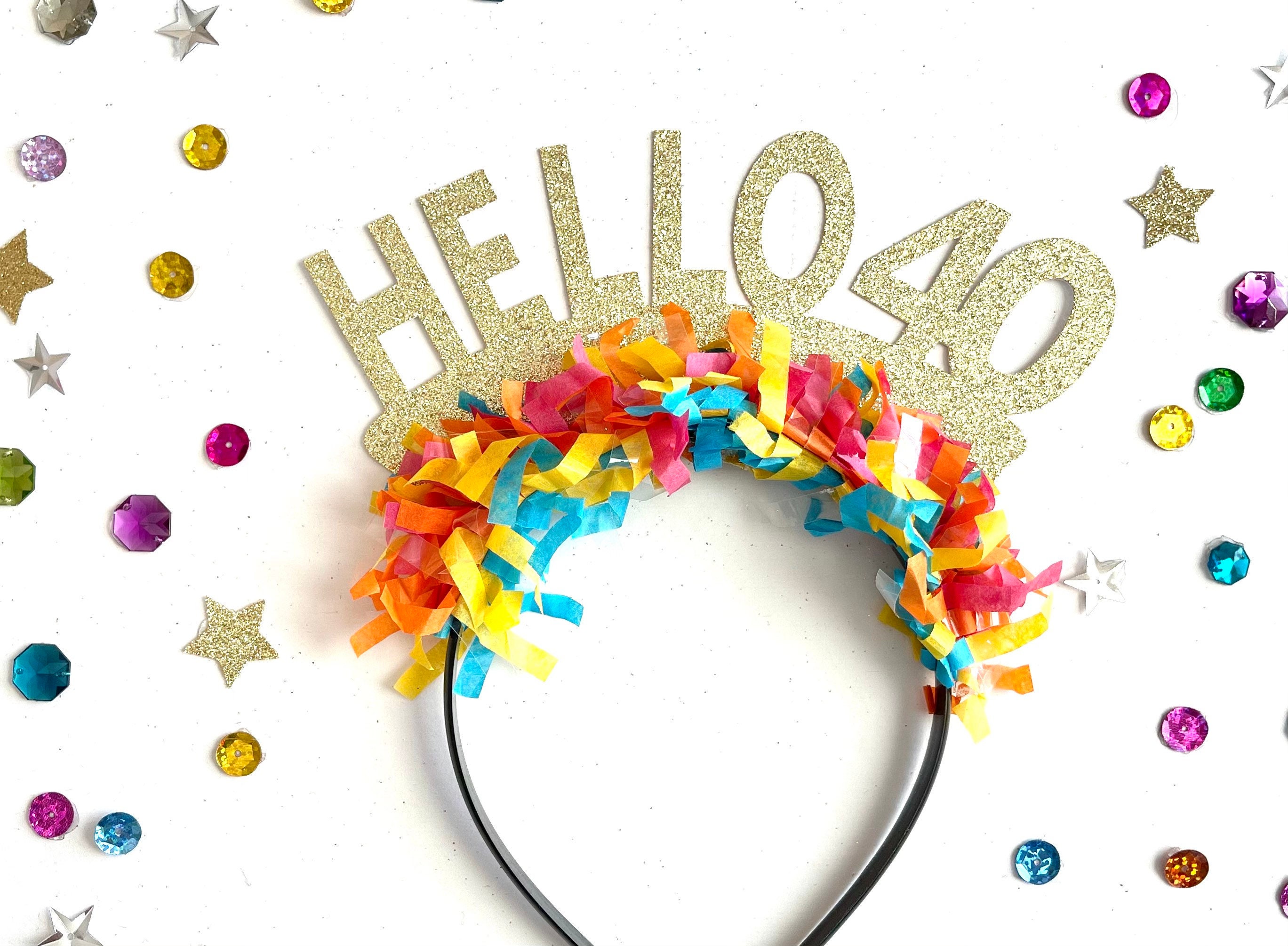 Hello 40 Headband 40 Looks Good Headband 40th Birthday - Etsy