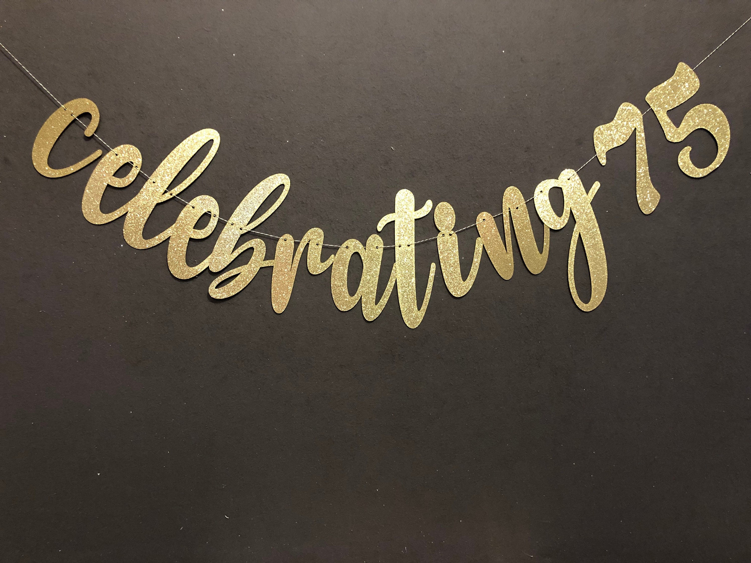 75th Birthday Banner 75th Birthday Happy 75th Birthday | Etsy