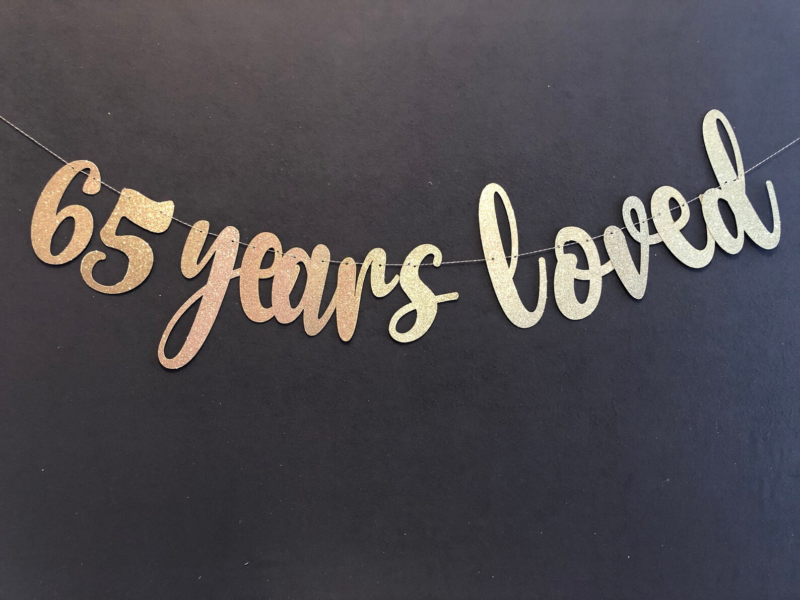 65 Years Loved Banner 65th Birthday Banner Birthday Banner - Etsy Canada