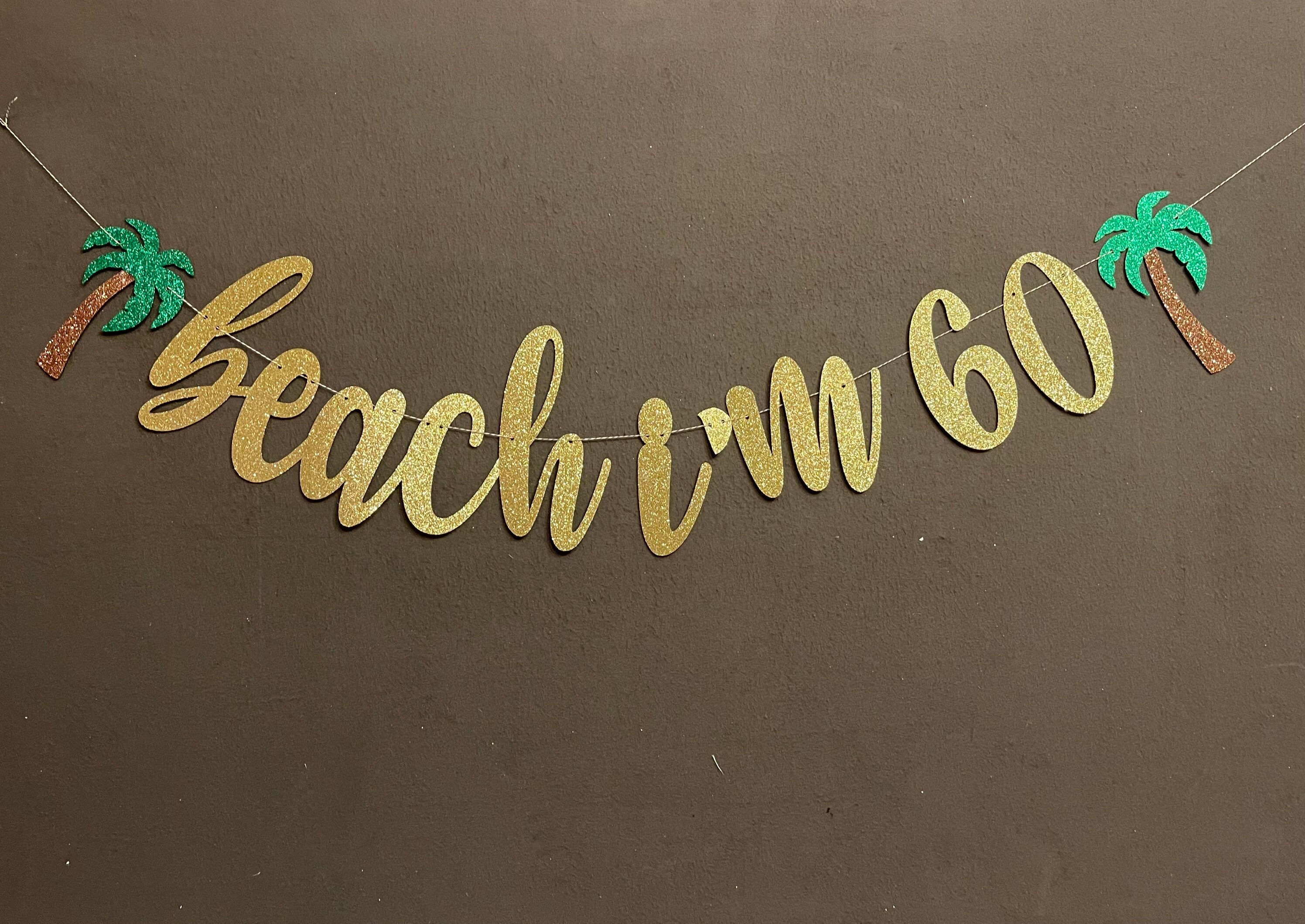 60th Birthday Banner 60th Birthday Decorations Glitter - Etsy