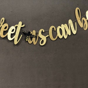 Sweet as Can Bee Banner, Bee Themed Baby Shower, Bee Baby Shower, Baby ...